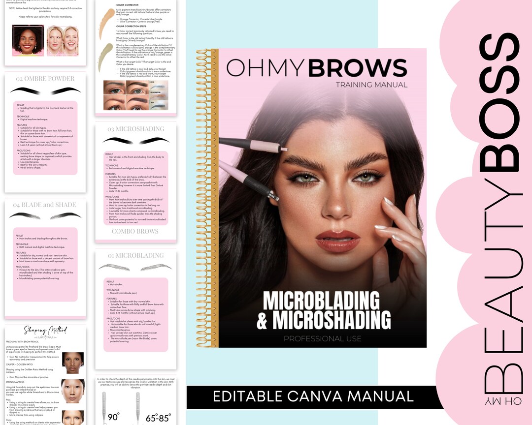 Microblading and Microshading Training Manual and Student - Etsy