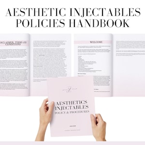 Medspa Clinic Policy Handbook, Aesthetic Injectables SOP (editable ...
