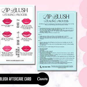 Lip Blushing Aftercare, Lips Tattoo Care Cards, Micropigmentation, PMU ...