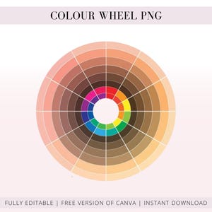 Makeup Artist Color Wheel Chart, Editable Canva Template (PNG, Digital ...