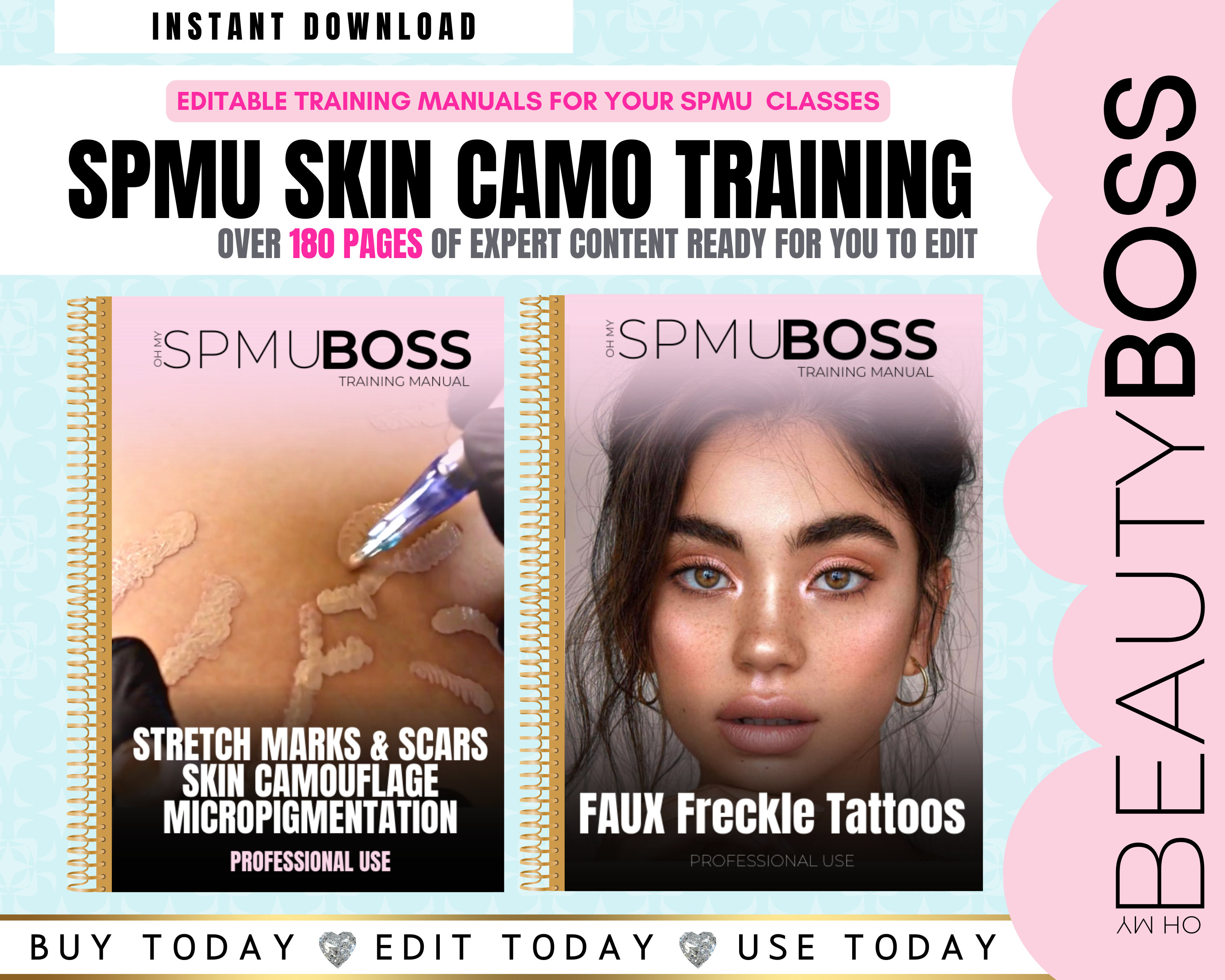 SPMU Freckles Training Manual & Skin Camouflage Manual, Stretchmarks ...