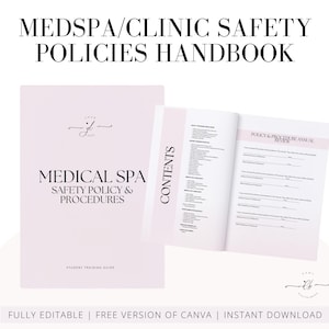 Medspa Clinic Editable Policies Handbooks, Aesthetic Injectables, SOP ...