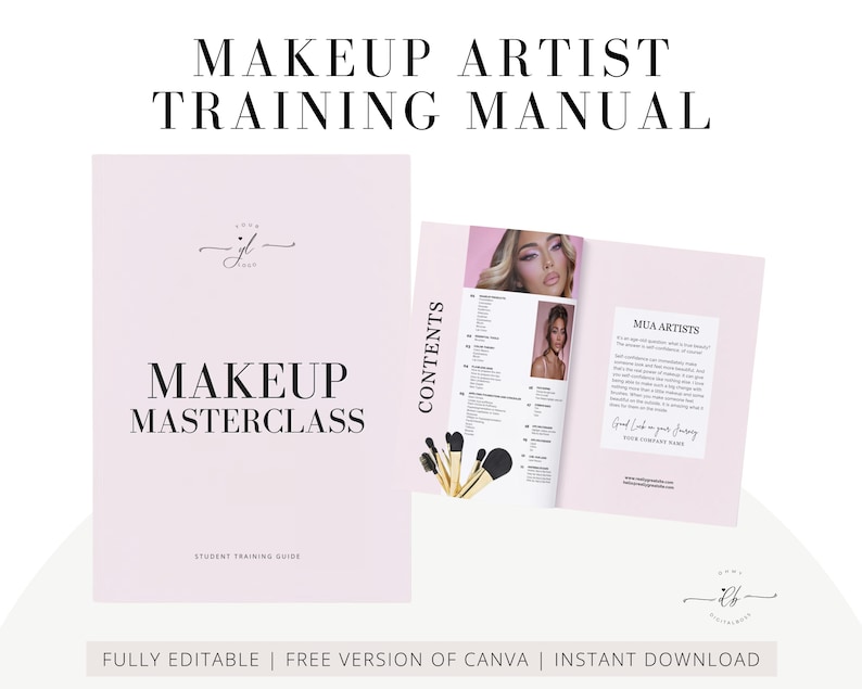 Makeup Artist Training Manual, Editable in Canva (digital Download) - Etsy