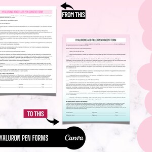 Hyaluron Pen Consent Form, Simple Consent Form, Hyaluronic Filler Pen ...