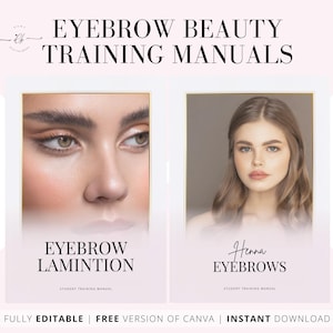 Eyebrow Treatments Editable Training Manuals, Brow Lamination, Eyebrow Waxing, Tinting, Henna ...