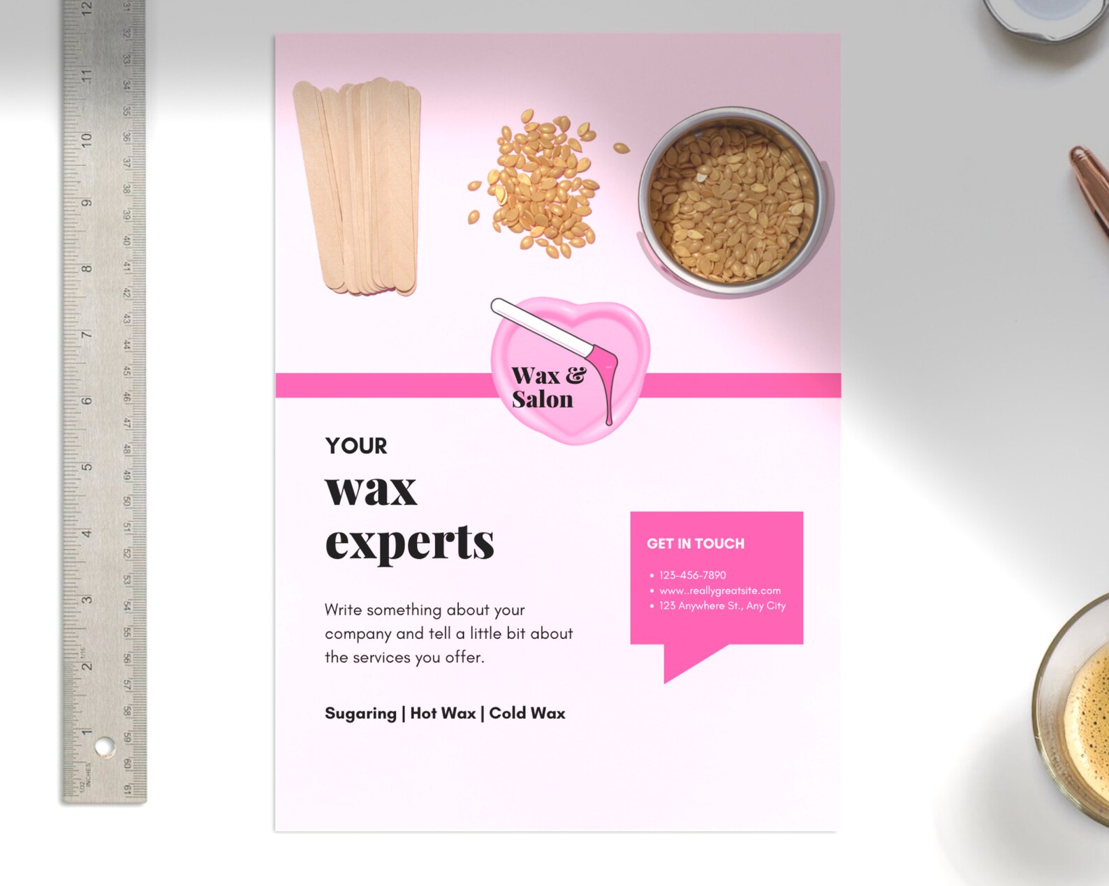 Waxing Salon Flyers, Waxing Price List, Esthetician, Wax Services ...