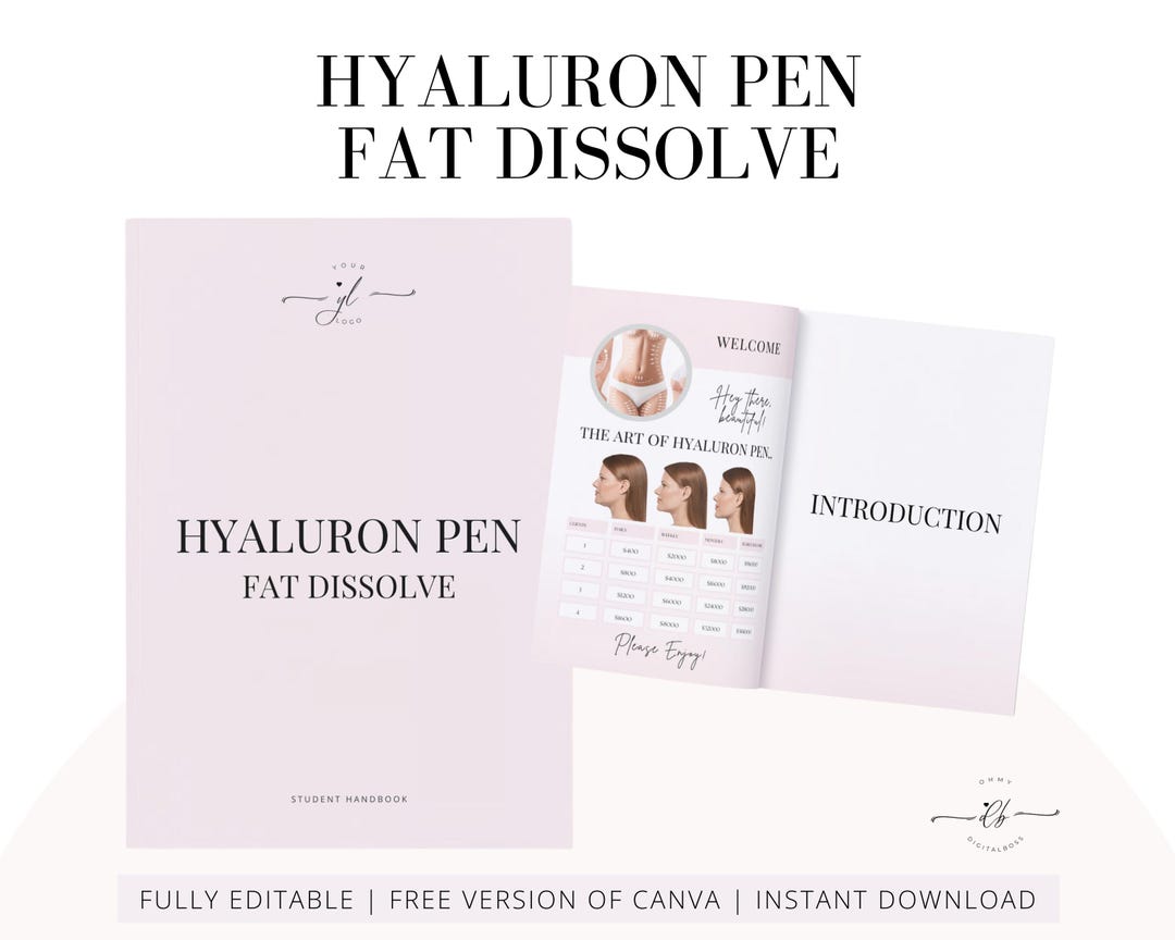 Fat Dissolve Training Manual, Hyaluron Pen Training Manual, Lipolysis ...