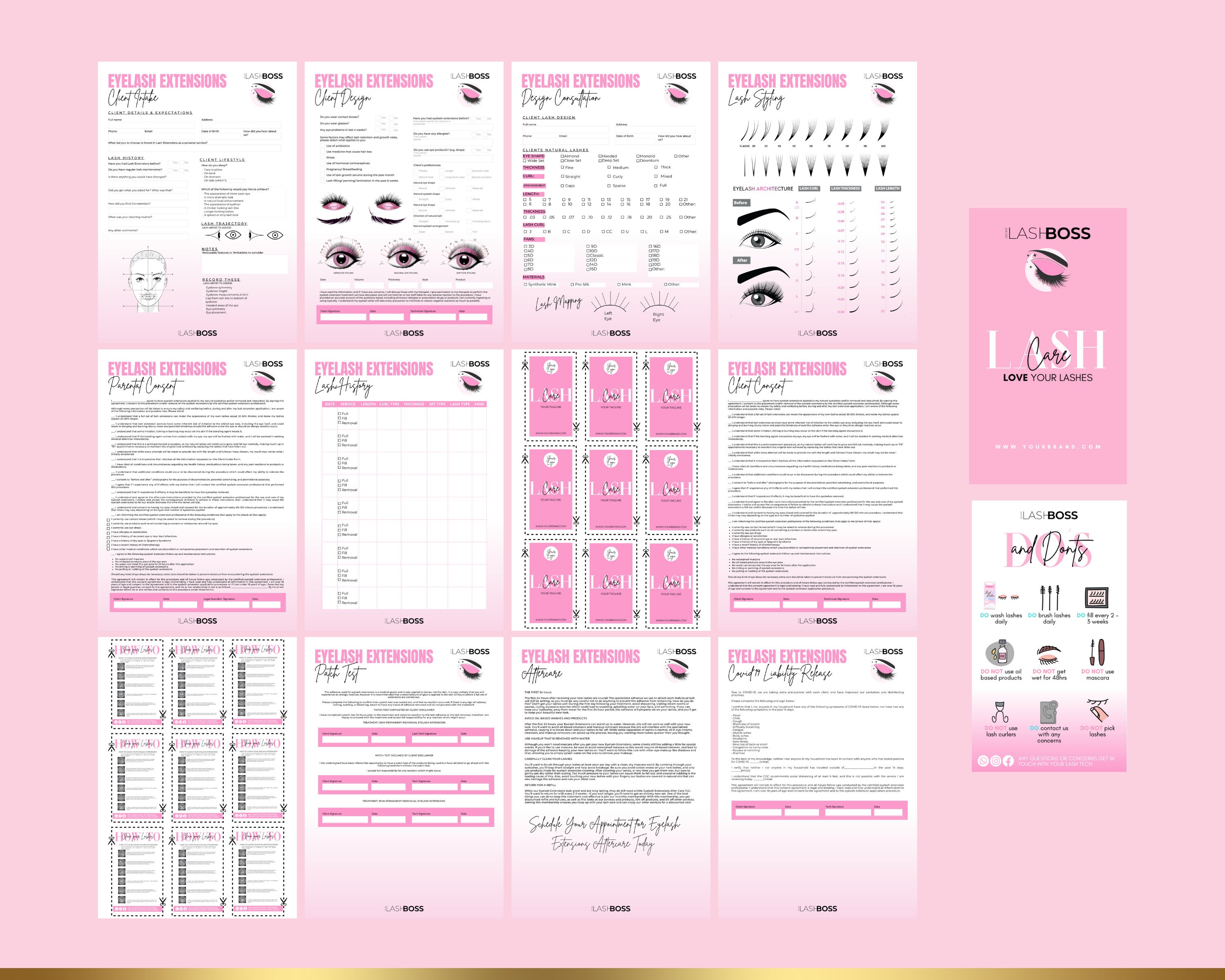 Eyelash Extension Client Documents Client Consent Forms - Etsy