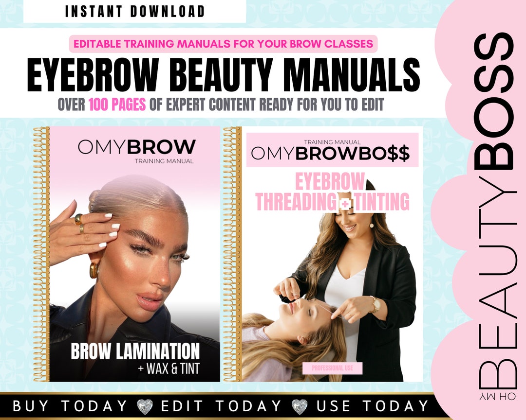 Brow Lamination Manual Brow Training Manuals Brows Threading