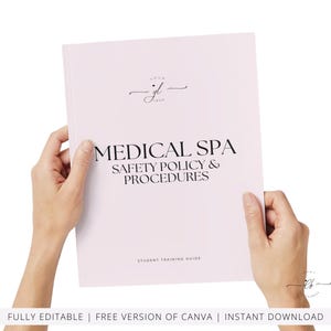 Medspa Clinic Editable Policies Handbooks, Aesthetic Injectables, SOP ...