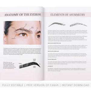 Brow MAPPING Editable Workbook, Brow Mapping Student Practice, Eyebrow ...