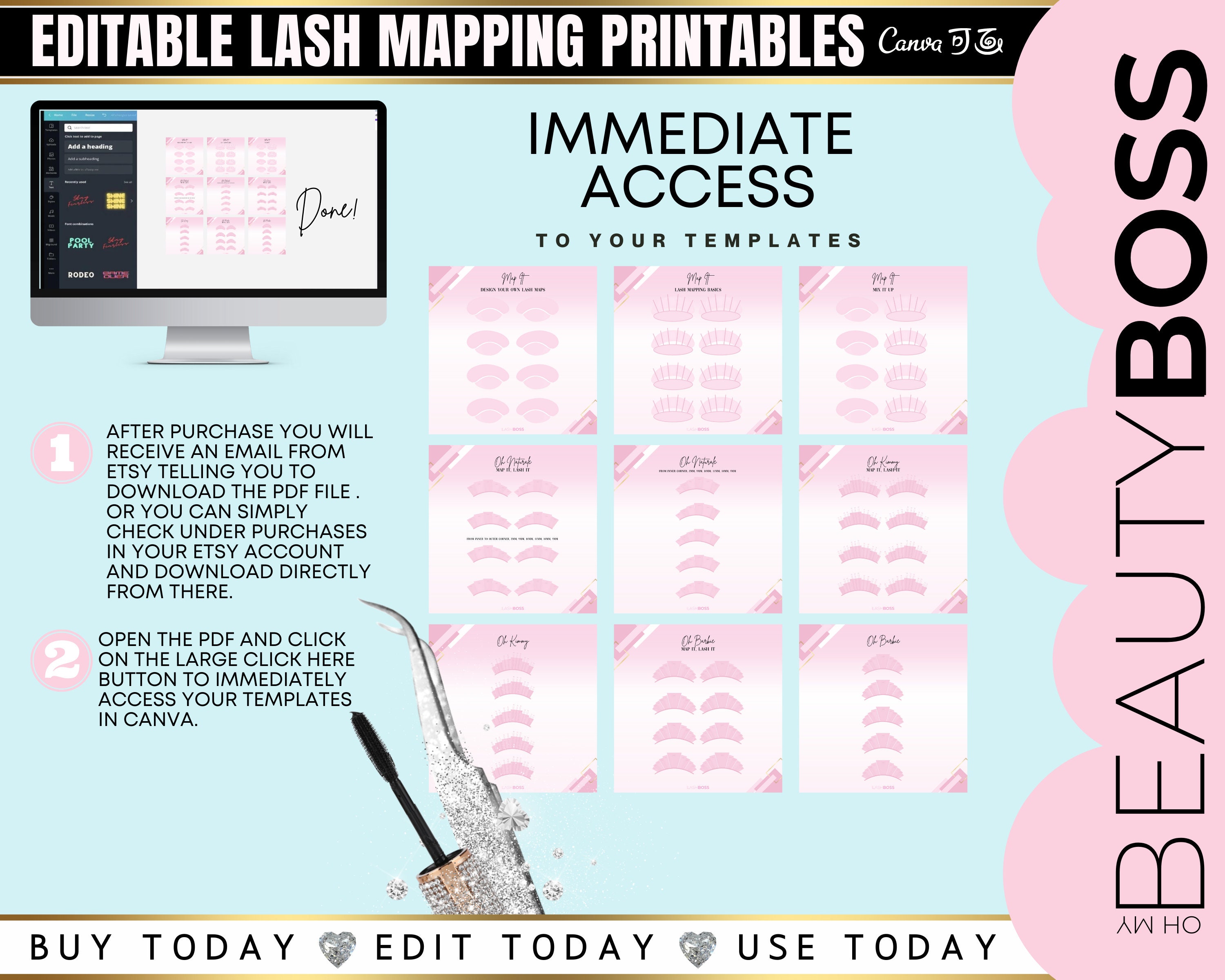 Lash Map Social Media Posts, Lash Mapping Guides, IG Lash Maps ...