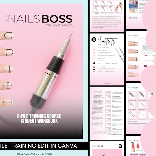 E-file Nails Training Manual Manicure Nails Acrylic - Etsy