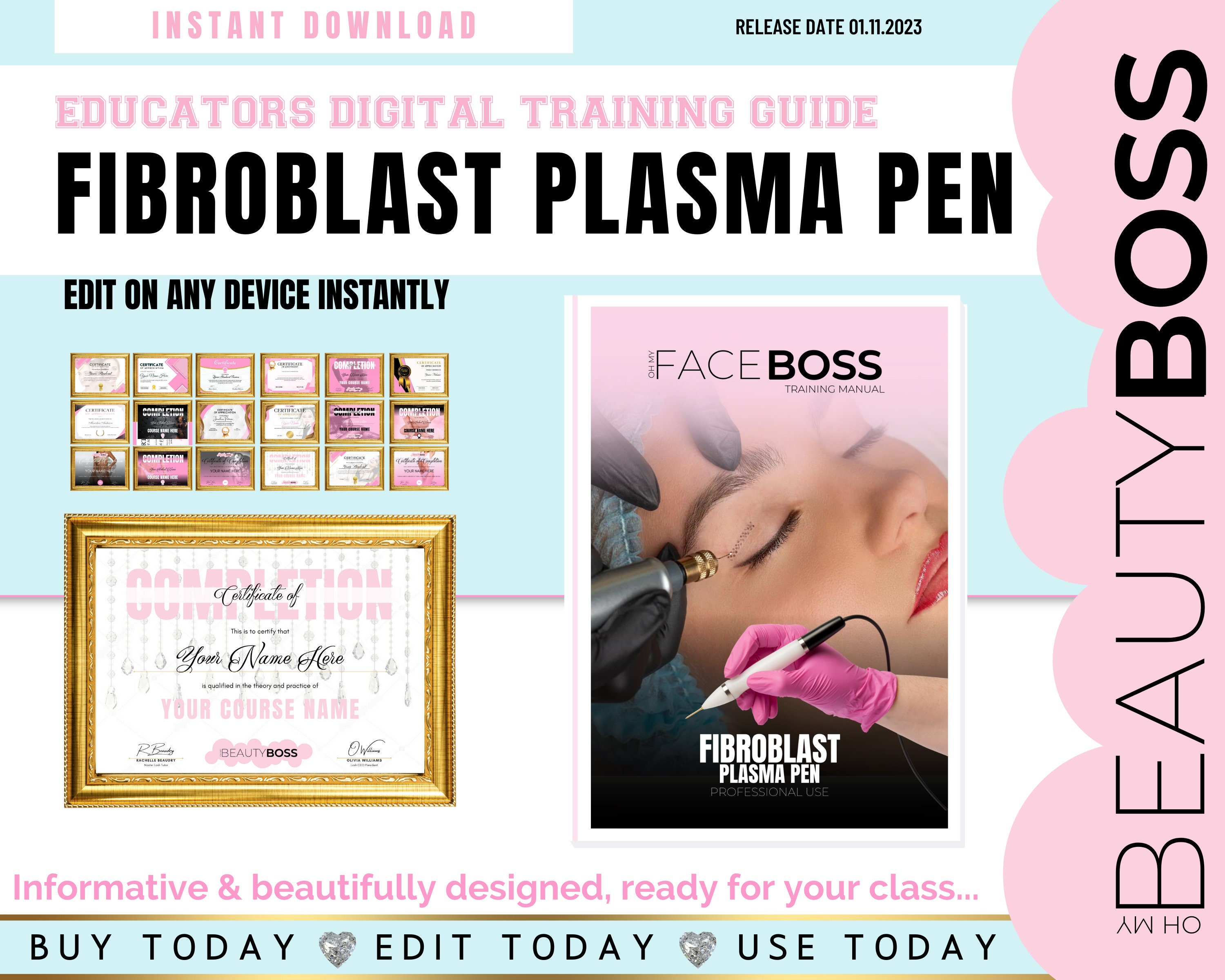 Fibroblast Plasma Pen Training Course Manual, Plasma Pen Student ...