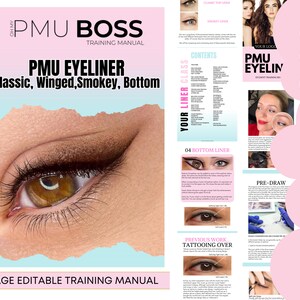 Eyeliner Micropigmentation Training Manual, SPMU Training Guide, Smokey ...