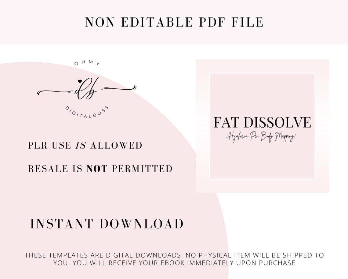 Fat Dissolve Mapping Guide, Body Mapping Instructions, Dosages, Fat ...