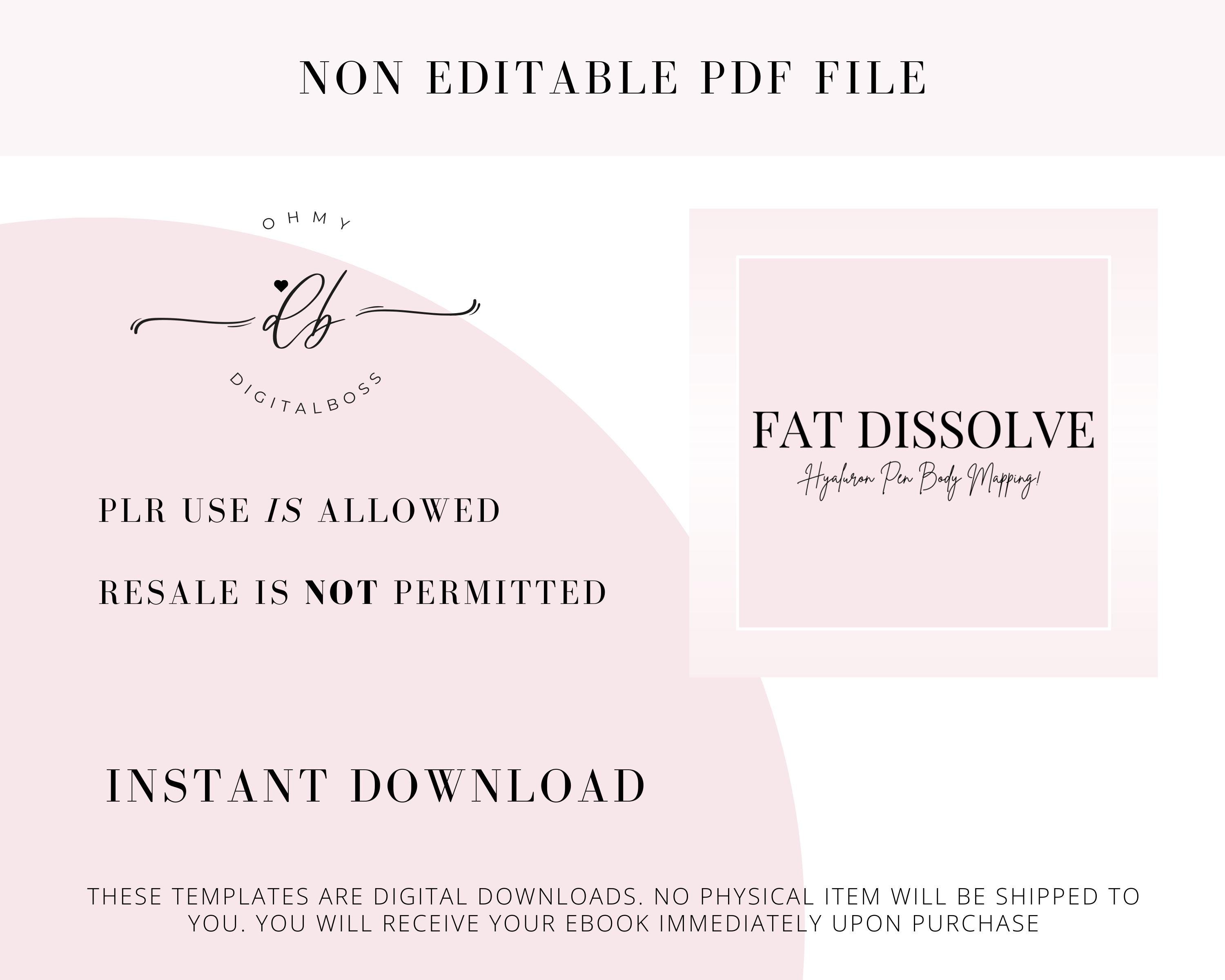 Fat Dissolve Mapping Guide, Body Mapping Instructions, Dosages, Fat ...