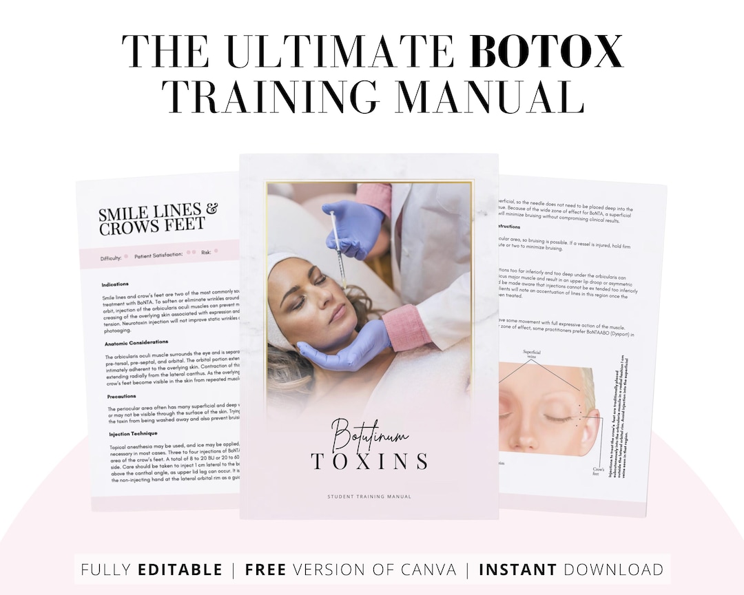 Complete Botulinum Toxins Training Manual for Cosmetic Injectors, Botox Neurotoxins Training ...
