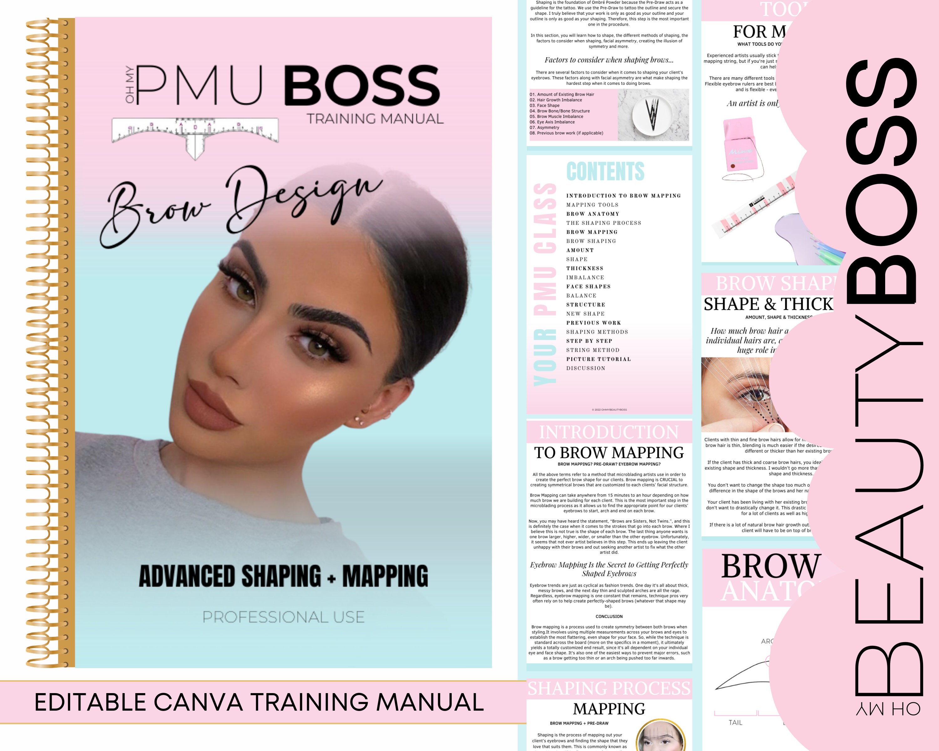 SPMU Brows Training Guides, Advanced Brow Mapping, Microblading ...