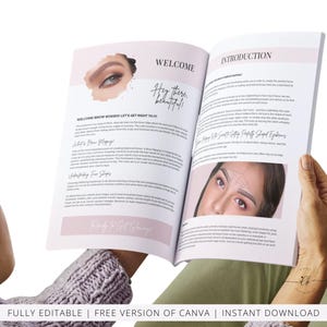 Brow MAPPING Editable Workbook, Brow Mapping Student Practice, Eyebrow Training Guide, Edit in ...