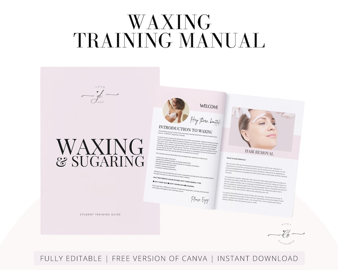 Waxing Manual, Waxing Training Manual, Sugaring Guide, Face and Body ...