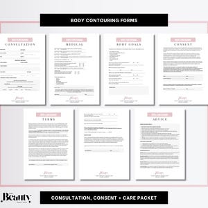 Body Contouring Consultation Forms, Consent Forms, Intake, Waiver ...