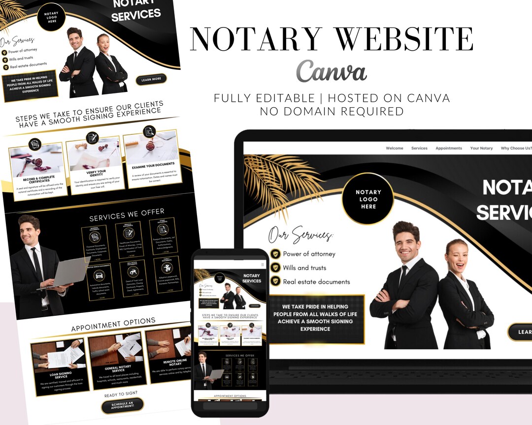 Notary Website, Notary Site, Notary Template, Notary Marketing, Notary ...