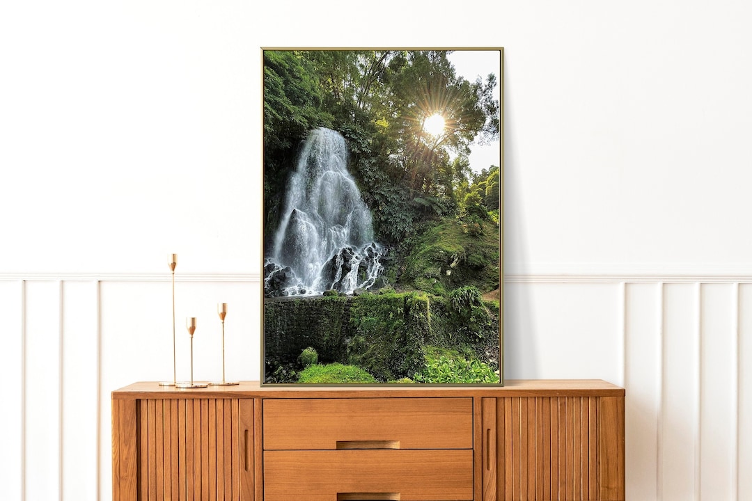 Waterfall Printable, DIGITAL DOWNLOAD, Nature Poster, Landscape ...