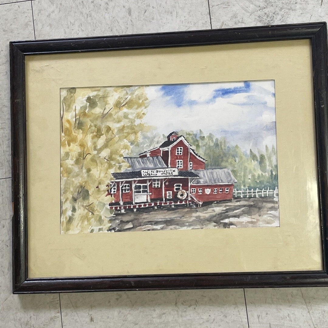 Vintage Erie County New York Watercolor of the Williamsville Water ...