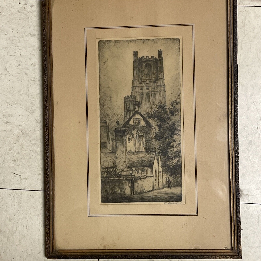 Featherstone Robson 1920s Hand Signed Etching of Ely Cathedral - Etsy