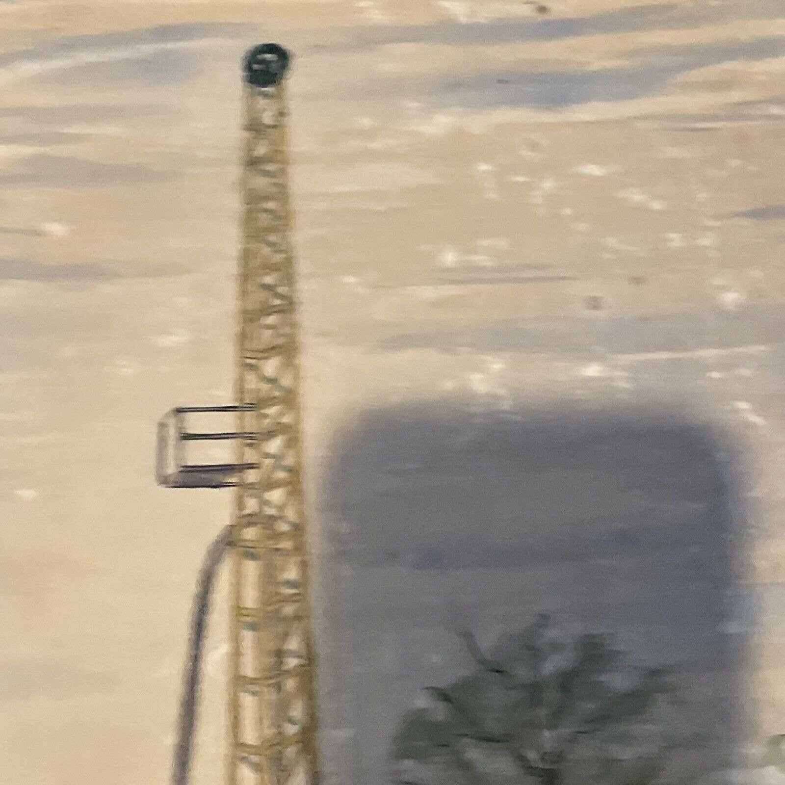 Very Old Texas Oil Rig Industrial Art Watercolor in A Elegant Carved ...