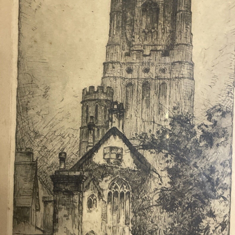 Featherstone Robson 1920s Hand Signed Etching of Ely Cathedral - Etsy