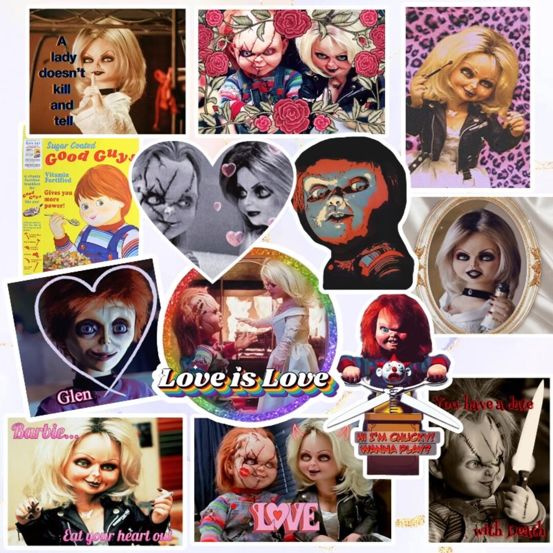 13 Chucky & Tiffany Stickers | Bride of Chucky | Seed of Chucky | Glen ...