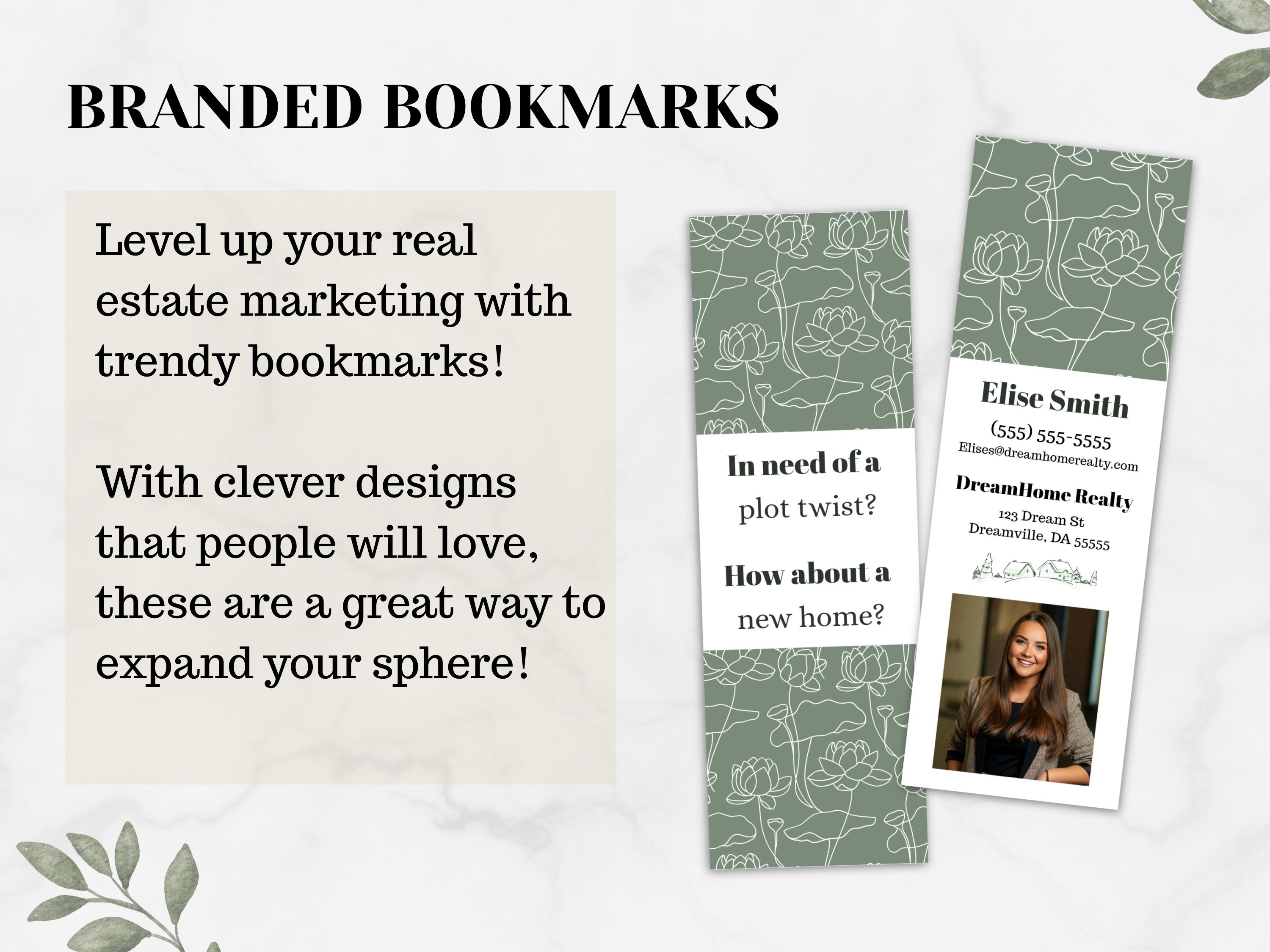 Customizable Bookmark Templates | Branded Real Estate Marketing ...