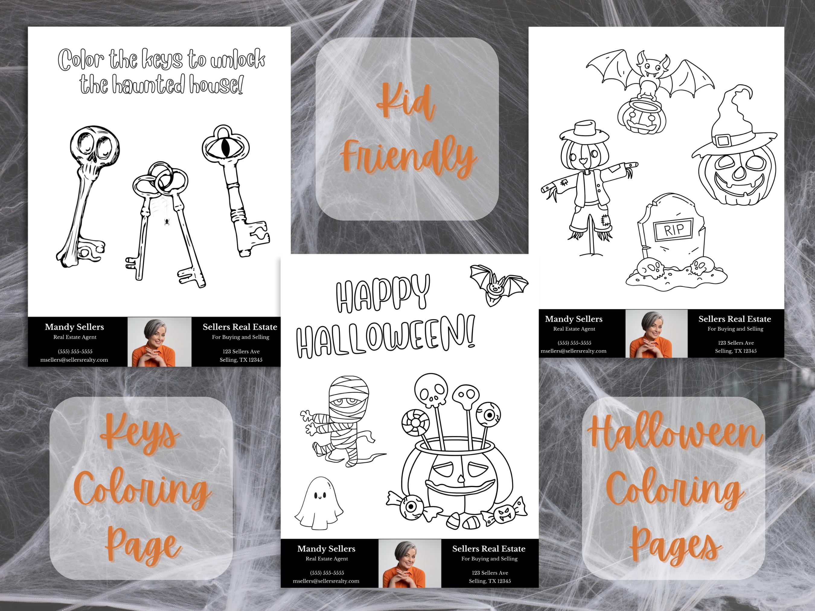 Halloween Real Estate Branded Coloring and Activity Pages ...