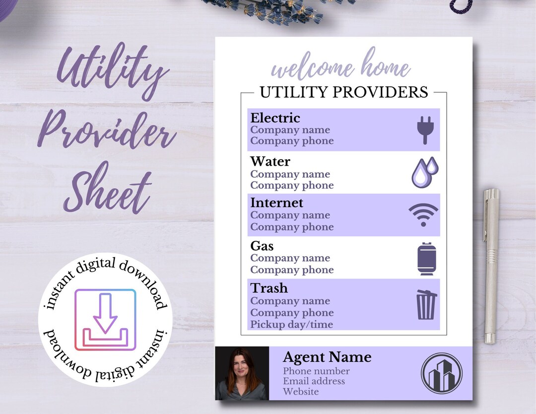 Real Estate Utility Sheet | Buyers Agent Template | Real Estate ...