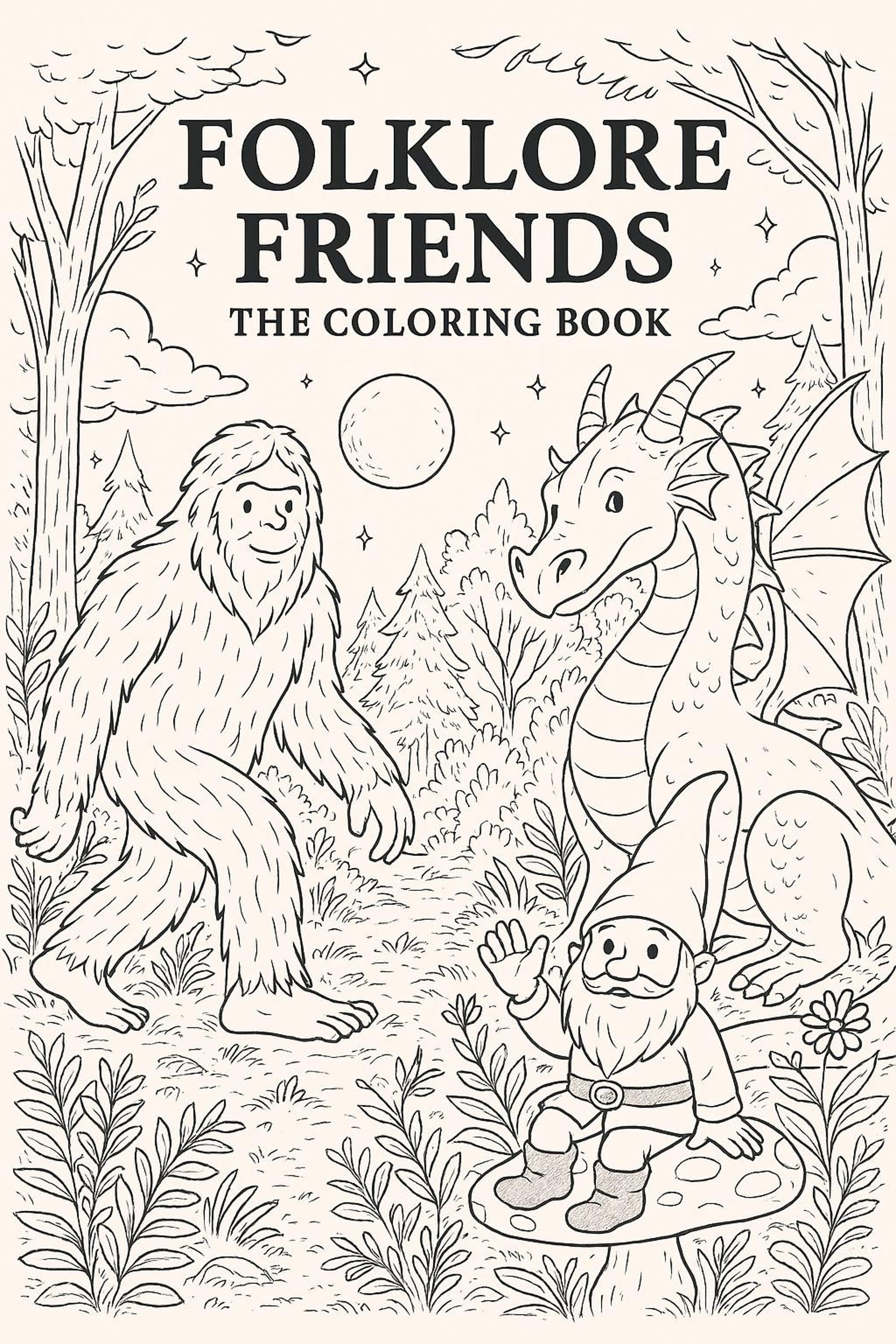 Folklore Friends 11 Page Printable Coloring Book | A4 Digital Download ...