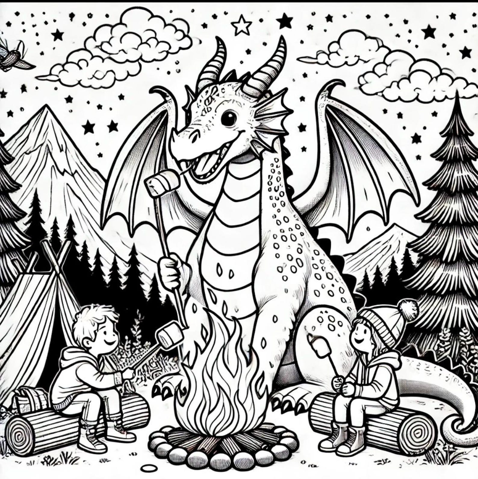 Folklore Friends 11 Page Printable Coloring Book | A4 Digital Download ...