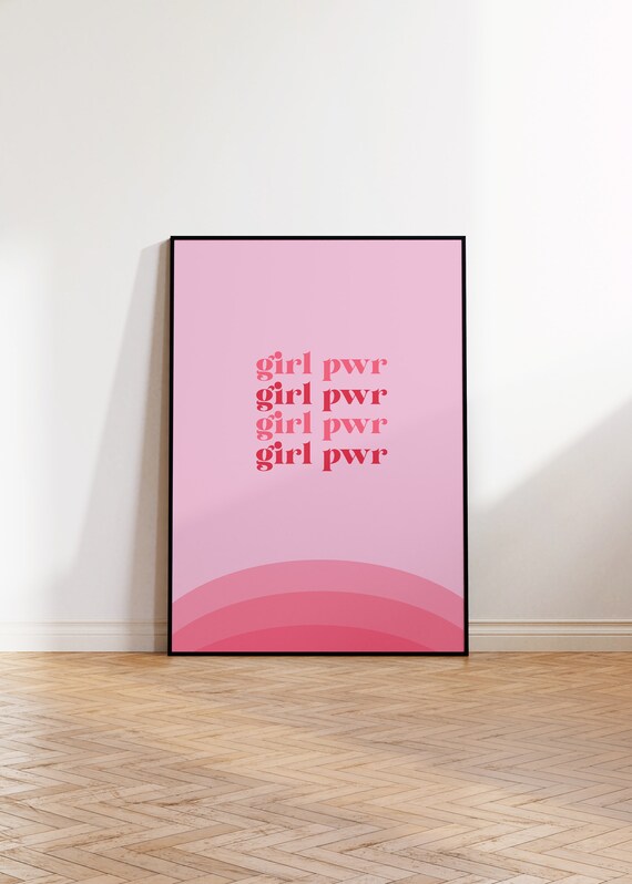 Girl Power Poster Female Power Inspirational Wall Art - Etsy