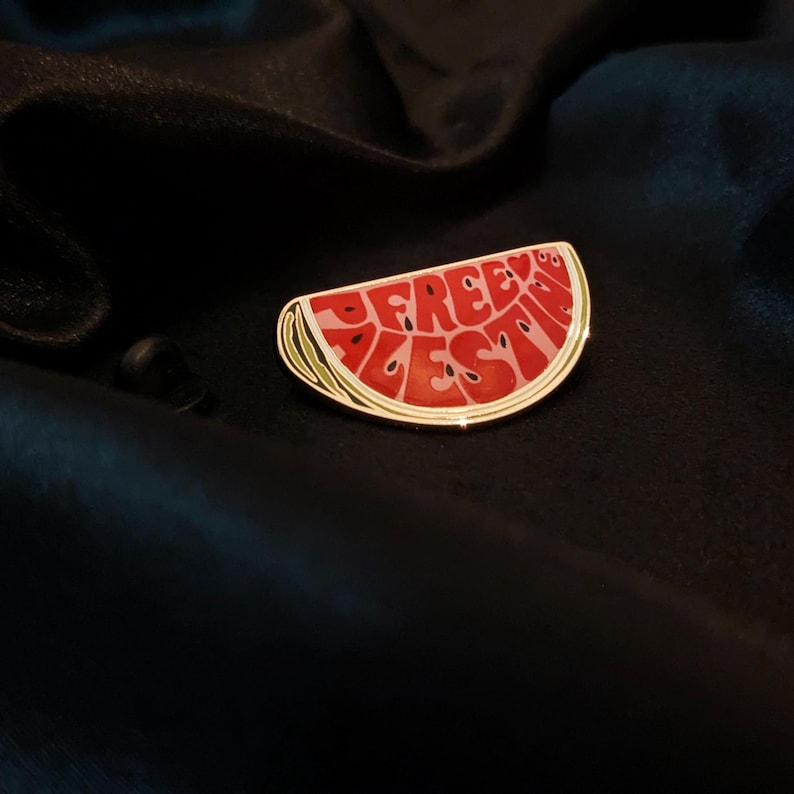 Metal Pin for Muslims, "watermelon" With Gold - Etsy