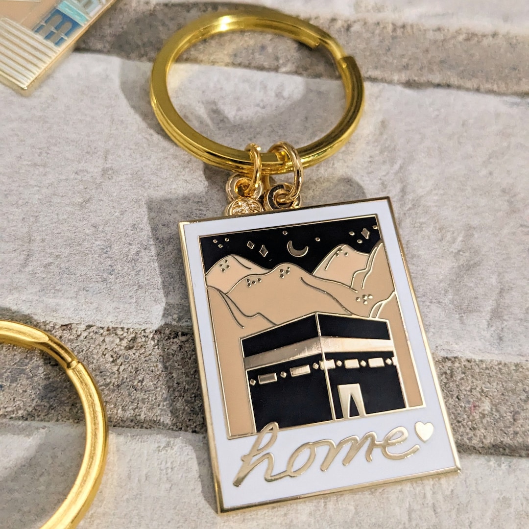 Keychain "kaaba" With Gold Ring for Muslim Gift Hajj Pilgrimage Hadj ...