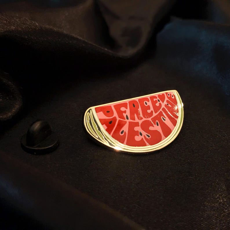 Metal Pin for Muslims, "watermelon" With Gold - Etsy