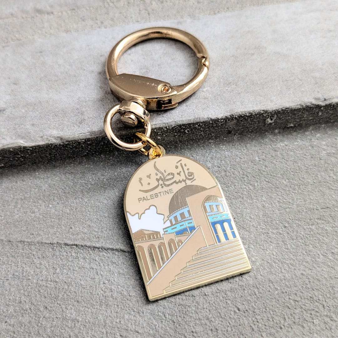 Keyring aqsa With Gold Ring for Muslim Gift Wedding, Friendship ...