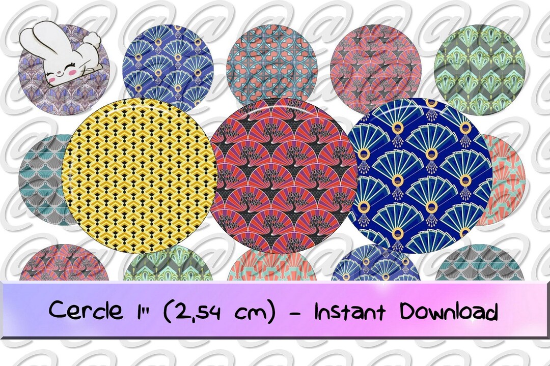 1920s Motifs 1920s Images Images for Round Cabochons - Etsy