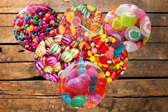 Round Digital Images Candy Patterns - Etsy