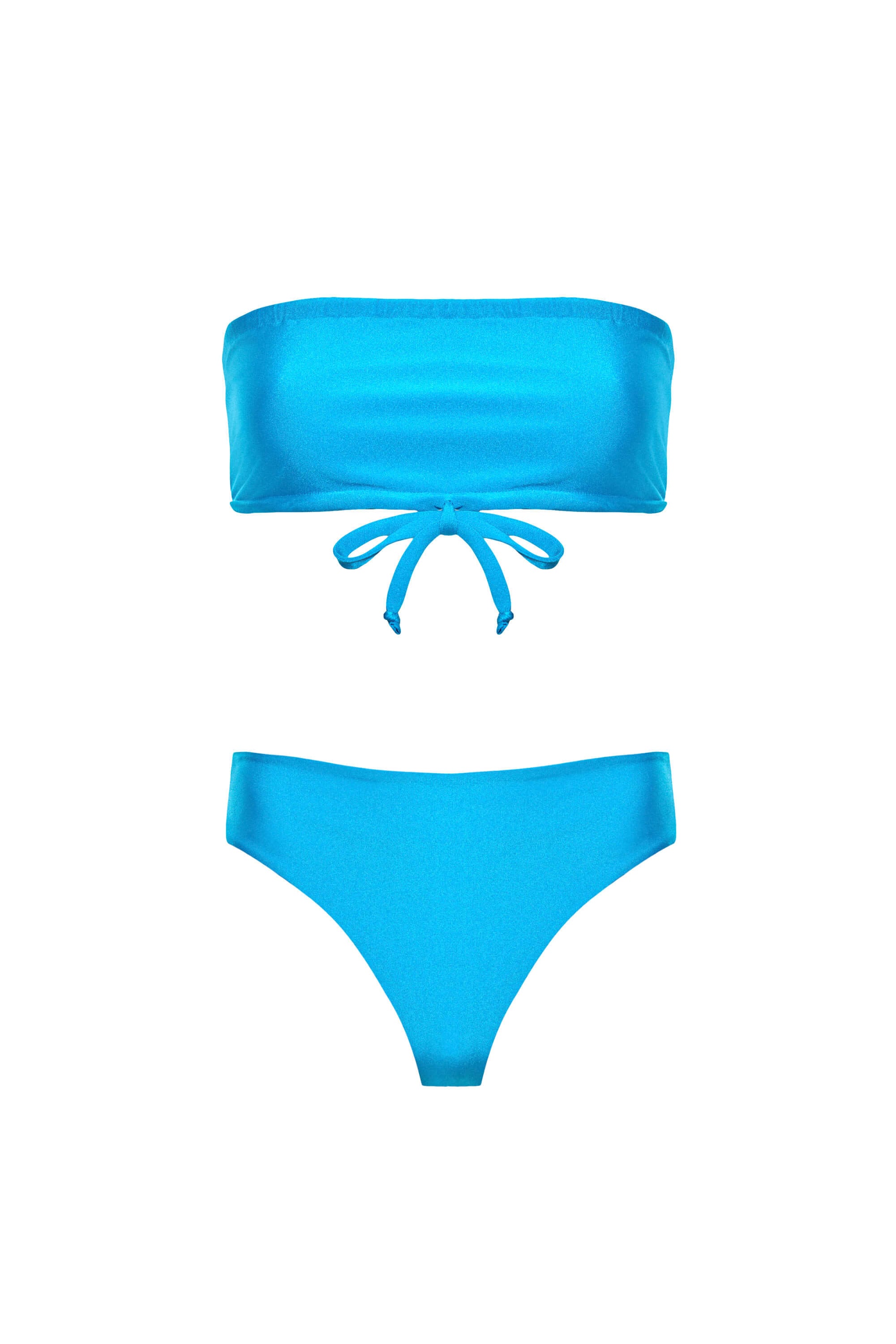 Manila Turquoise Handmade Swimwear, Women High Waist Bikini Set, Two ...