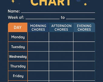 Printable Animal Chore Chart | Cute Weekly Chore Tracker for Kids With ...