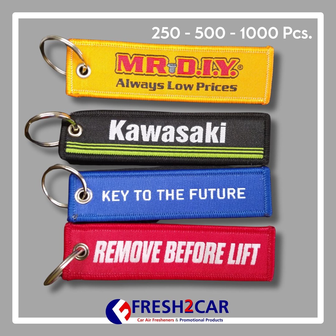 Custom Embroidered Key Tag: Personalized Logo Keychain, Bulk Promo Item ...