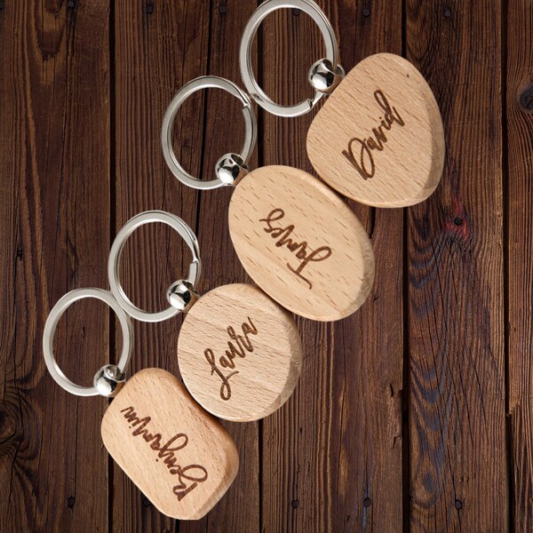 Wooden Key Chain - Etsy