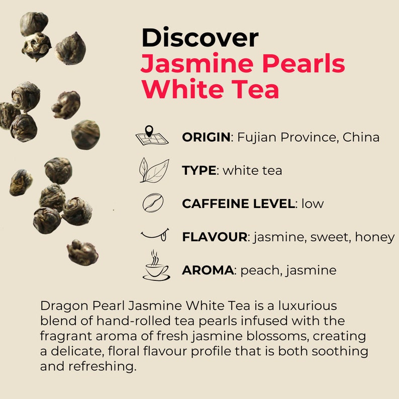 Teapro Dragon Pearl Jasmine White Tea Phoenix Eye Jasmine White Tea - Etsy